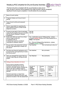 Organising a church event – Holy Trinity Church, Westbury-on-Trym
